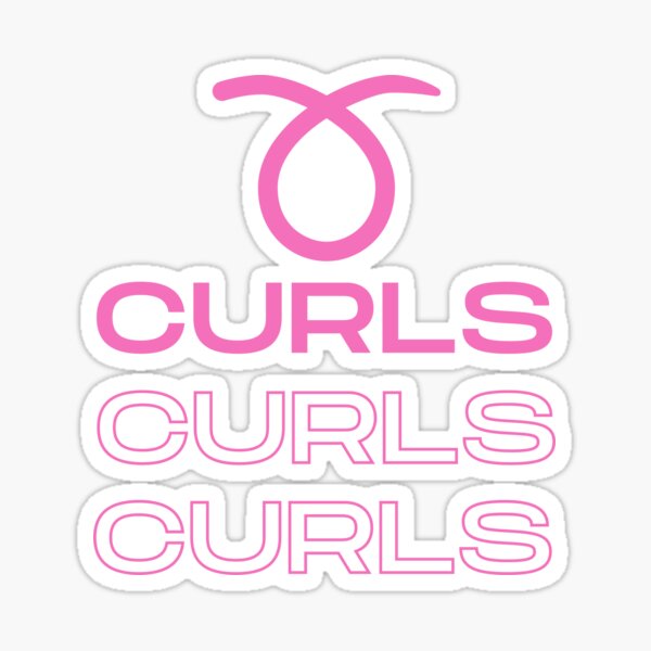 "Curls Curls Curls" Sticker for Sale by NANTAYSHOP | Redbubble