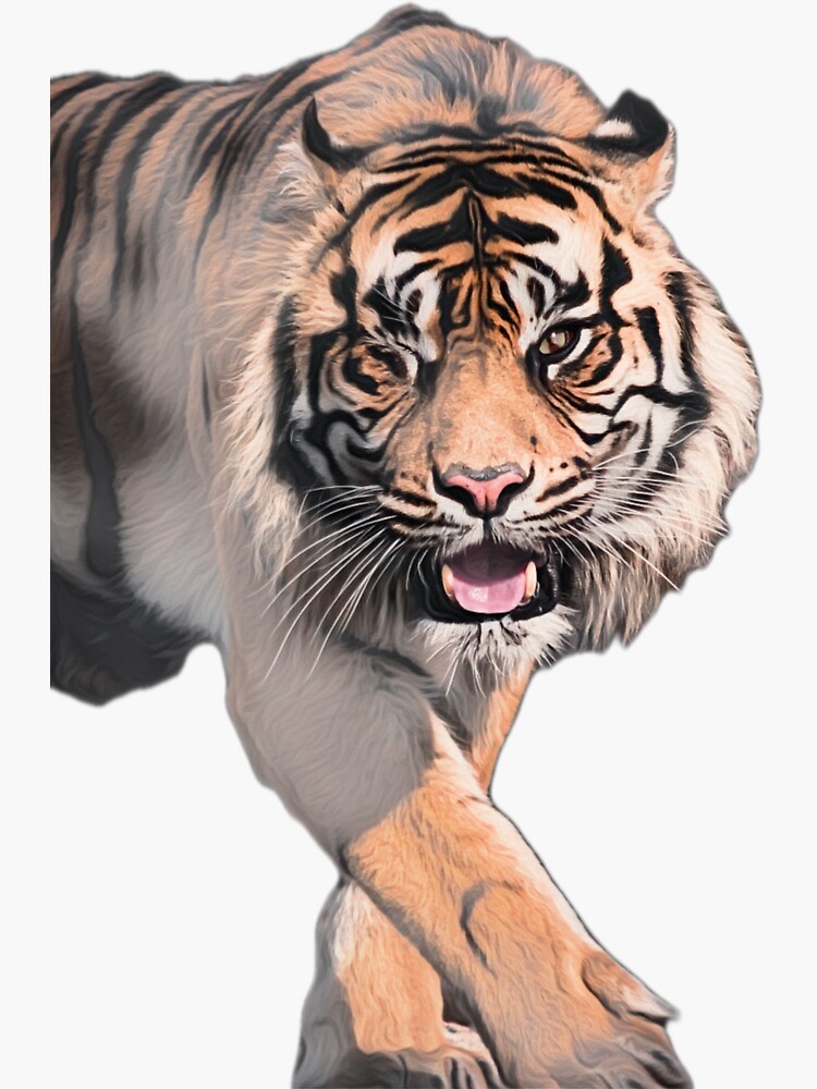 "One eyed tiger" Sticker for Sale by CuteAnimals121 | Redbubble