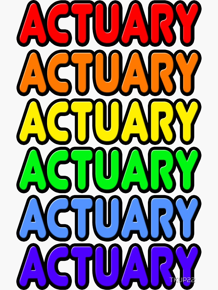 "Rainbow Actuary" Sticker by TKUP22 | Redbubble