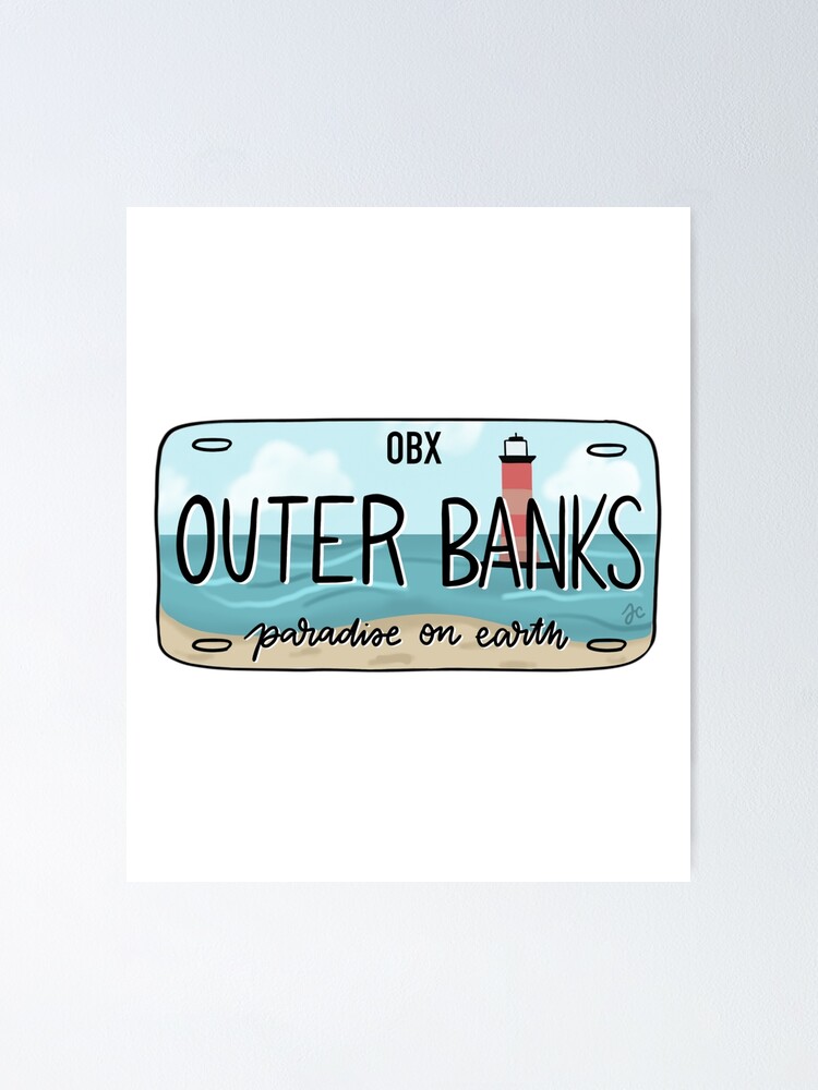 "THE ORIGINAL OBX license plate bright " Poster for Sale by ...