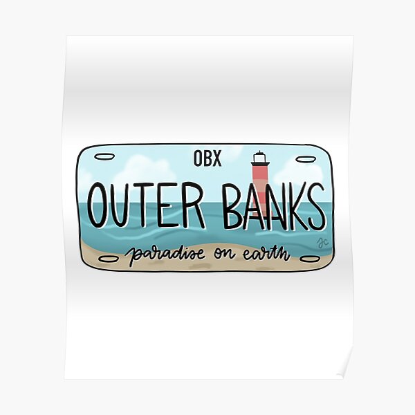 "THE ORIGINAL OBX license plate bright " Poster for Sale by ...