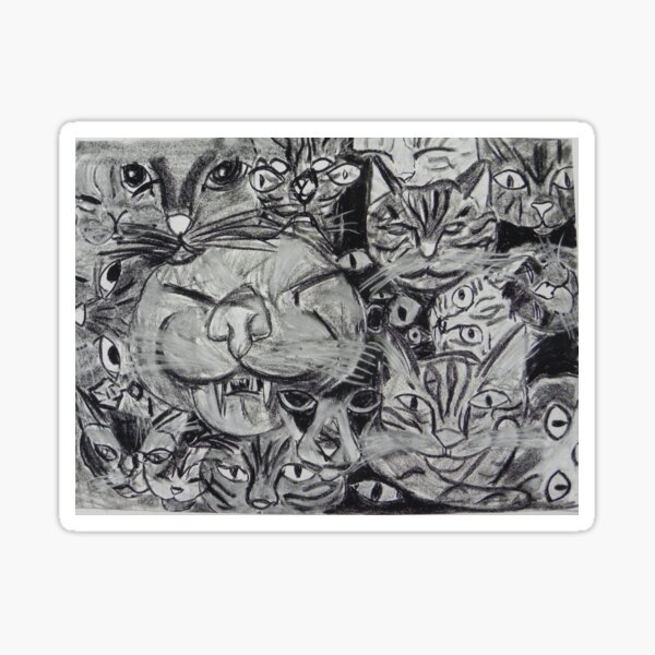 "LOLcat Expression Study" Sticker for Sale by Swabcraft | Redbubble