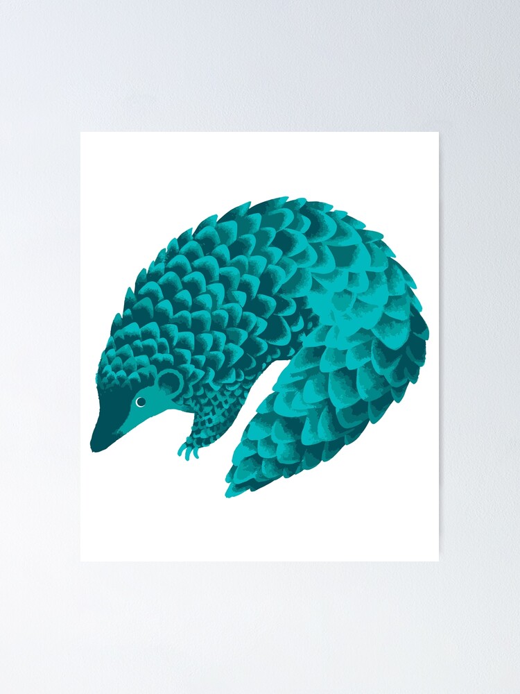 "Cute Blue Pangolin" Poster by FordBros | Redbubble