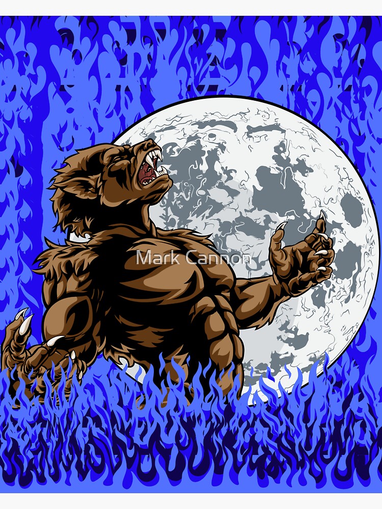 "Werewolf Feed The Flames" Sticker for Sale by KingKongBrody | Redbubble