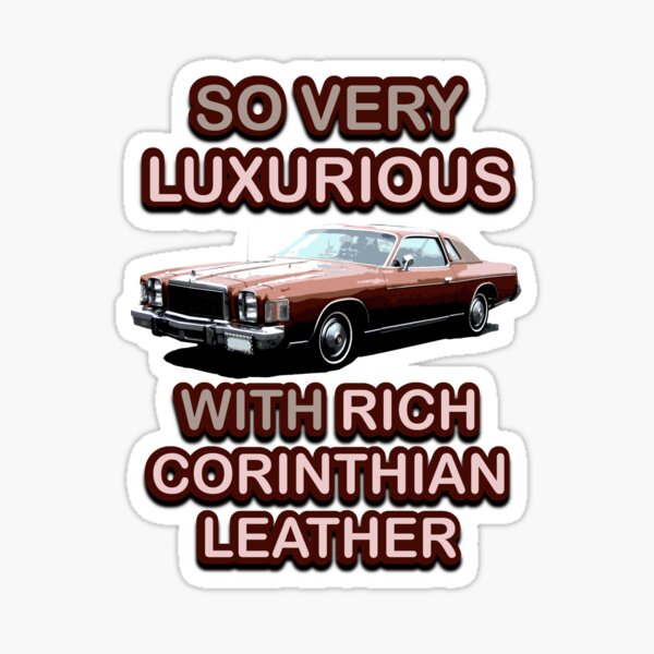 "1978 Cordoba - Rich Corinthian Leather" Sticker for Sale by ehwood2021 ...