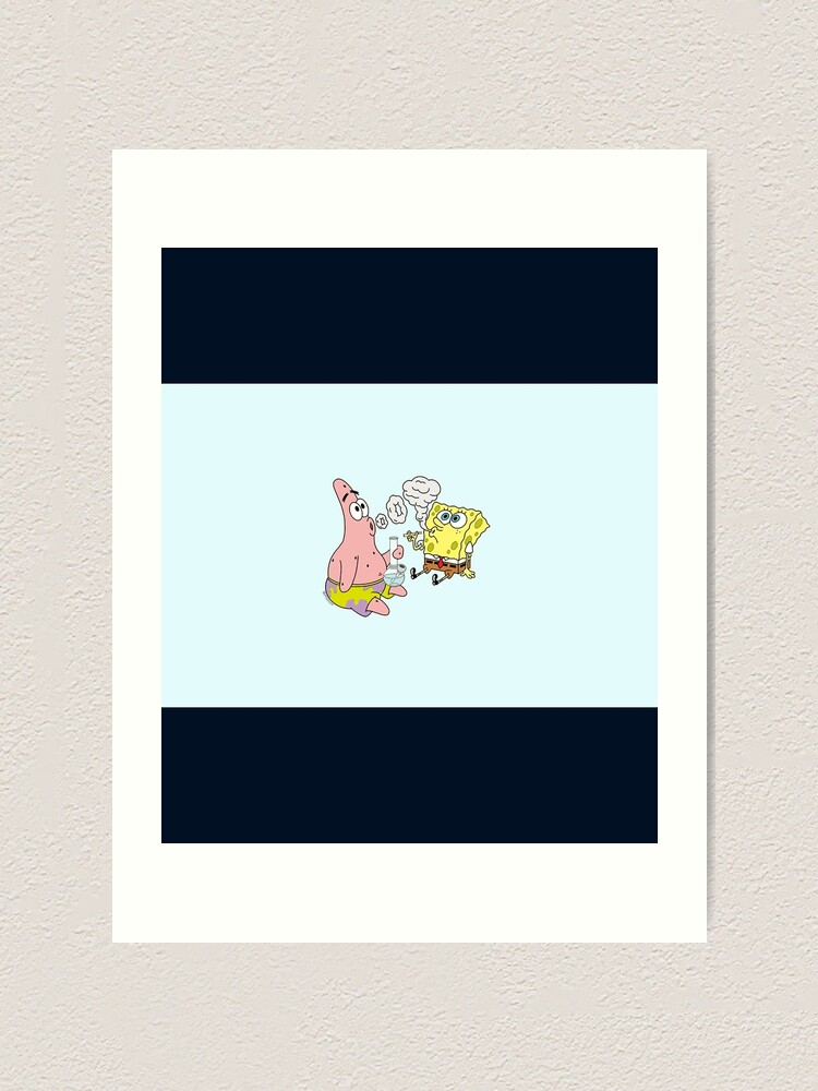 "Spongebob and Patrick Smoking Weed Cannabis Cartoon Art Zipper Pouch ...