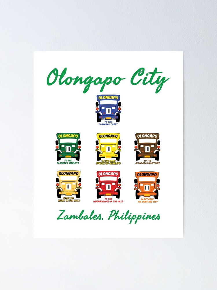 "Color-Coded Jeepneys of Olongapo City Zambales Philippines" Poster for ...