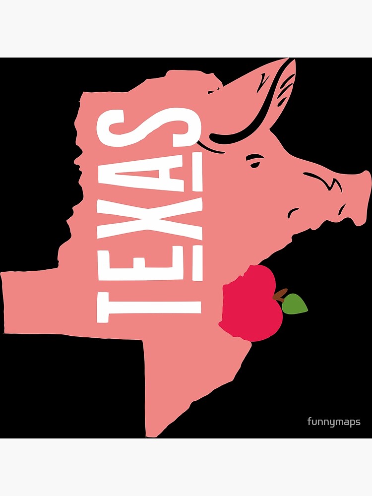 "A funny map of Texas " Poster by funnymaps | Redbubble