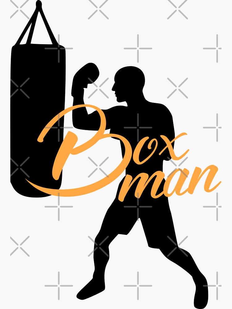 "Box man, Funny Cool Best color art" Sticker for Sale by artdragongift ...