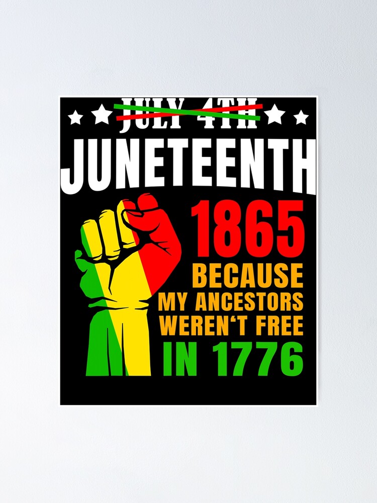 "Juneteenth June 1865 Black History African American Freedom" Poster ...