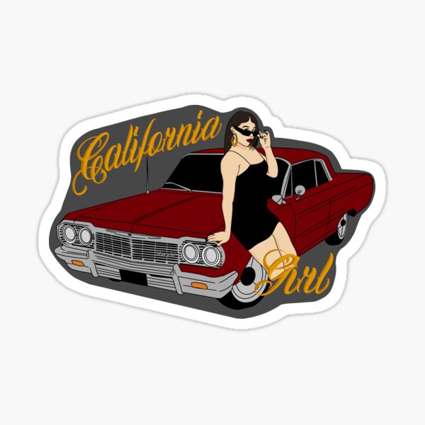 "Chicana California Girl" Sticker for Sale by saturn-bee | Redbubble