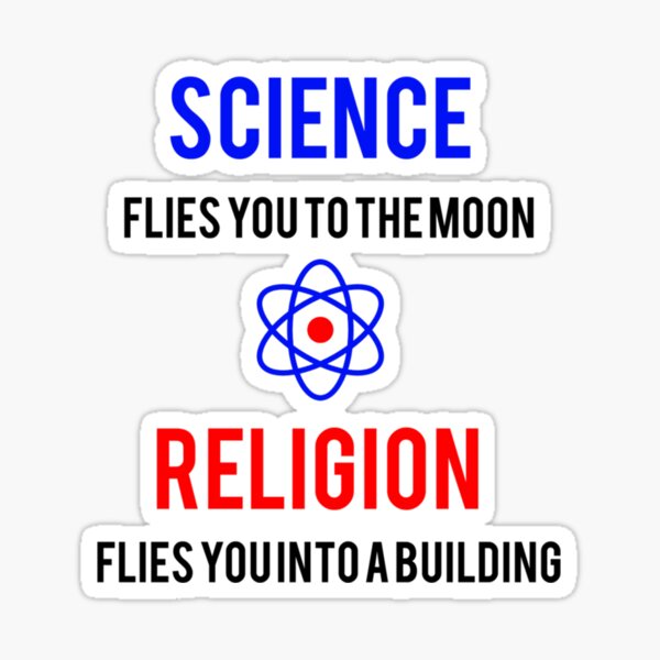 "Science Vs. Religion " Sticker for Sale by AlyssaGalang22 | Redbubble