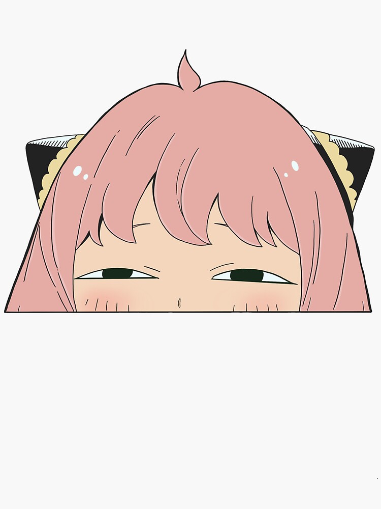 "Peeking Smug Anya" Sticker for Sale by mochimon20 | Redbubble