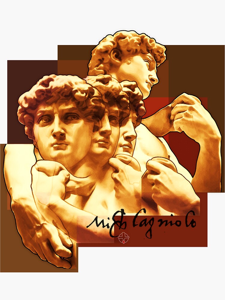 "davidVS" Sticker for Sale by talvutattoo | Redbubble
