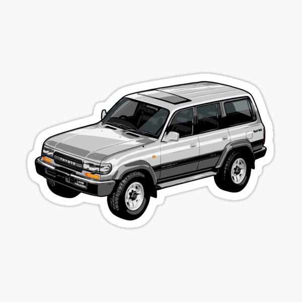 "Iconic Illustration Toyota Land Cruiser FZJ80 (80 series) silver ...