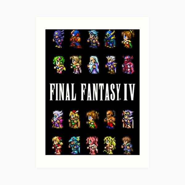"Final Fantasy 4 IV - Sprites PIXEL SPRITE" Art Print for Sale by ...