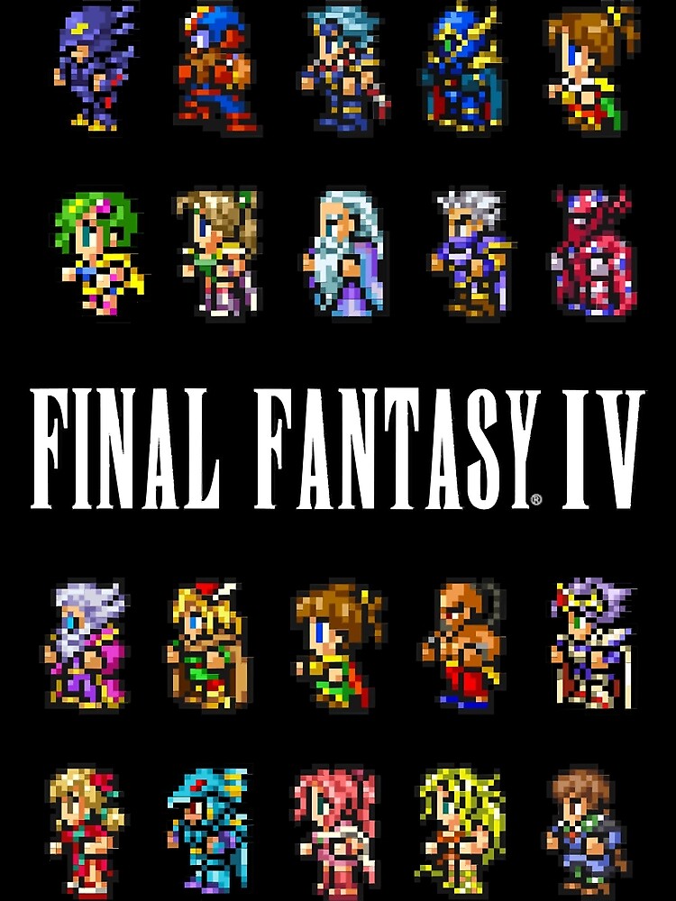 "Final Fantasy 4 IV - Sprites PIXEL SPRITE" Art Print for Sale by ...