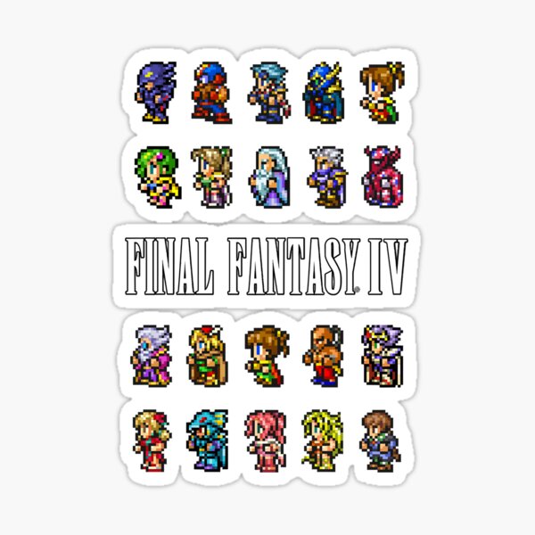 Pegatina «Final Fantasy 4 IV - Sprites PIXEL SPRITE» de LeslieNSmith ...