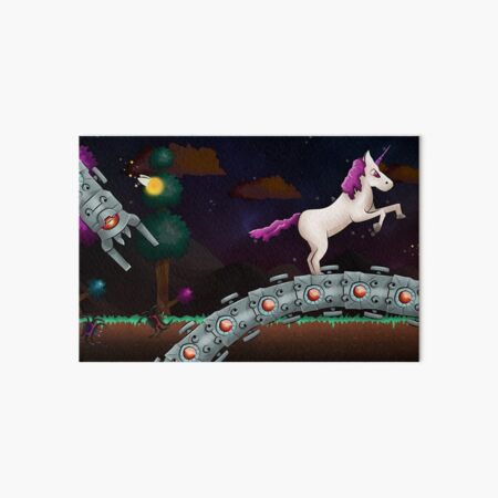 "Terraria Night Time Illustration" Art Board Print by GeekGasmShop ...