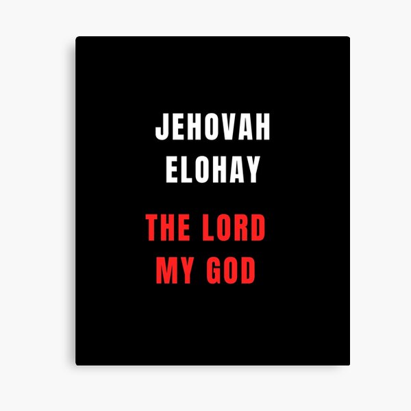 Lienzo «Jehová Elohay, Padre, Perdonado, Versículo de la Biblia, Biblia ...