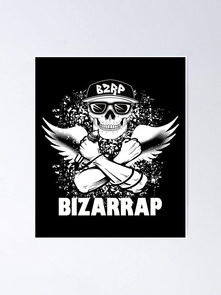 "BZRP Bizarrap - Cool Fan Art with A Skull and Bones Graphic " Poster ...