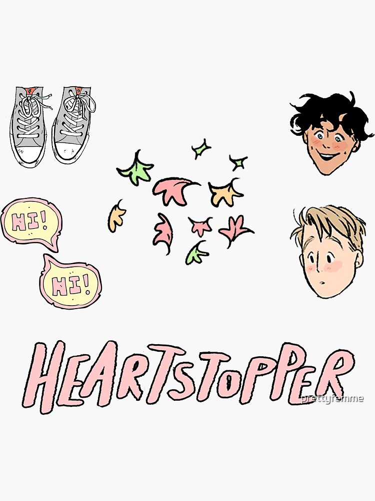 "Heartstopper design " Sticker by prettyfemme | Redbubble