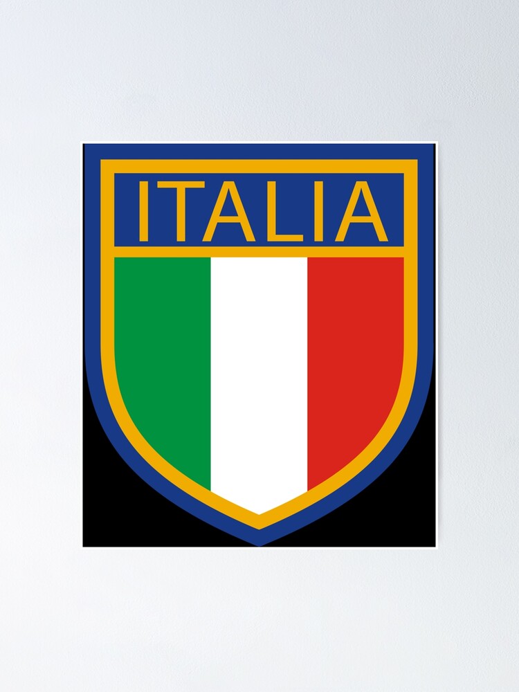"Italy Flag Crest Sticker" Poster for Sale by krnnvrstacy | Redbubble