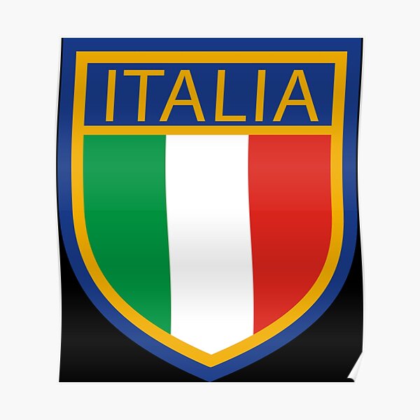 "Italy Flag Crest Sticker" Poster for Sale by krnnvrstacy | Redbubble