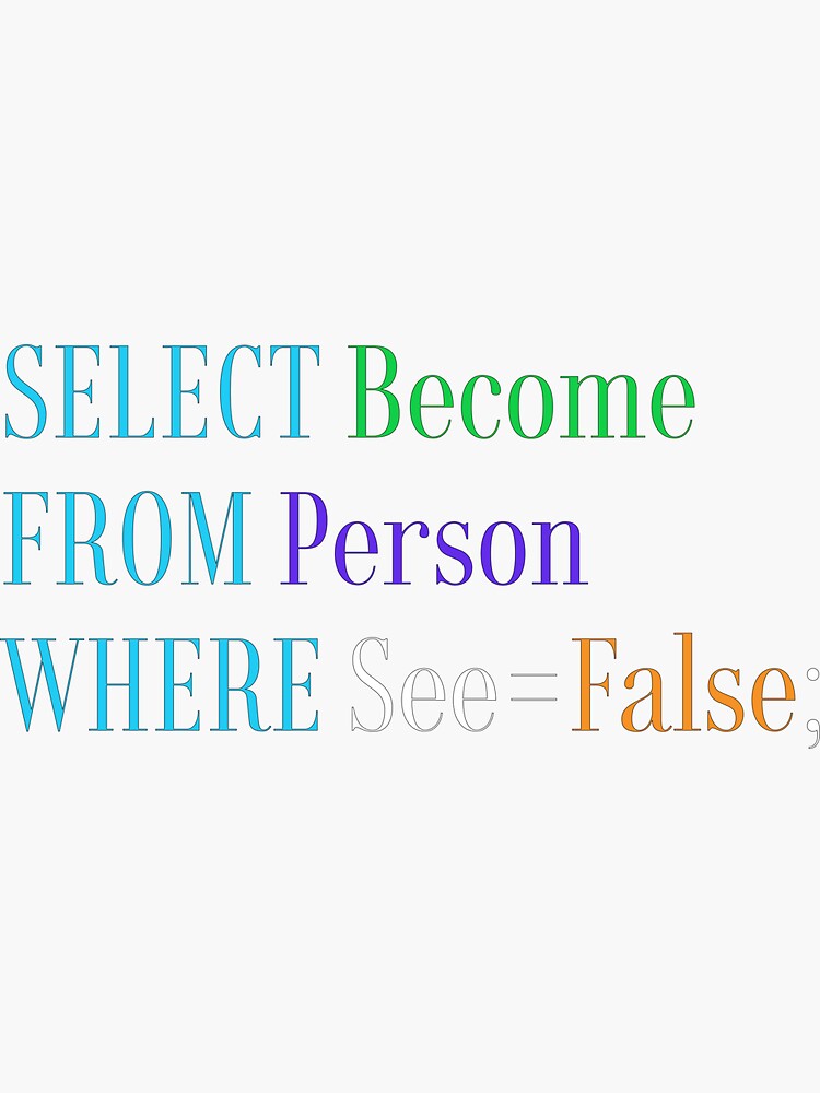 "Funny SQL Query" Sticker for Sale by Zeta DesignYr | Redbubble