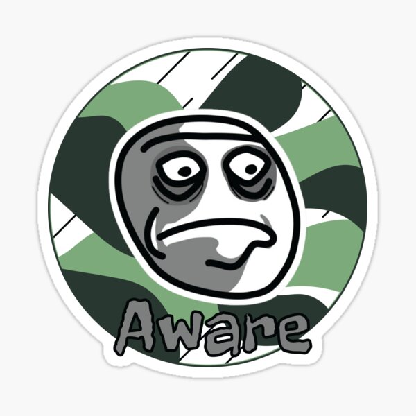 "Aware Colourful (twitch) Emote- funny Aware." Sticker for Sale by ...
