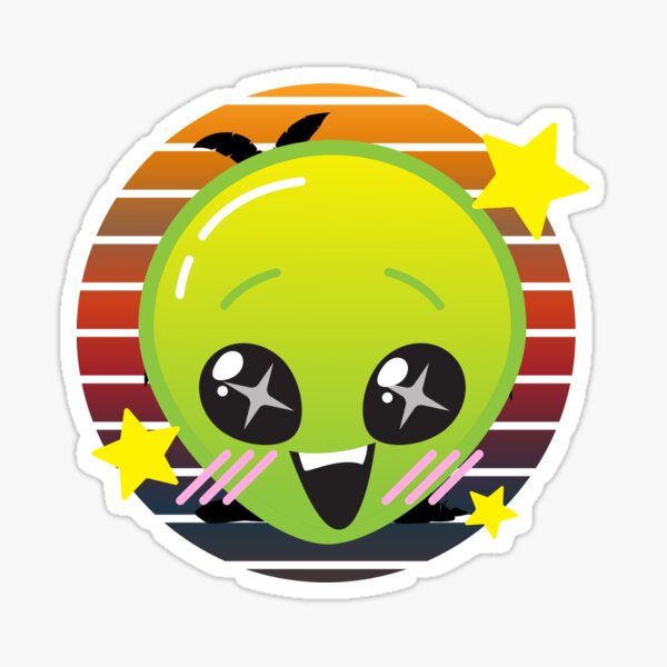 "Summer blushing Alien" Sticker for Sale by RERM | Redbubble