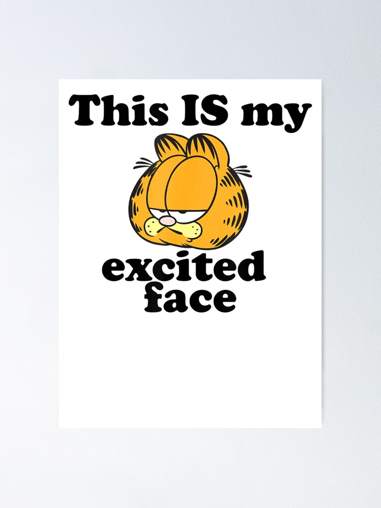 "Garfield face" Poster for Sale by brett5534 | Redbubble