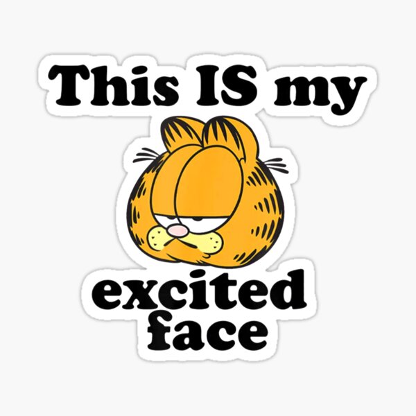 "Garfield face" Sticker by brett5534 | Redbubble