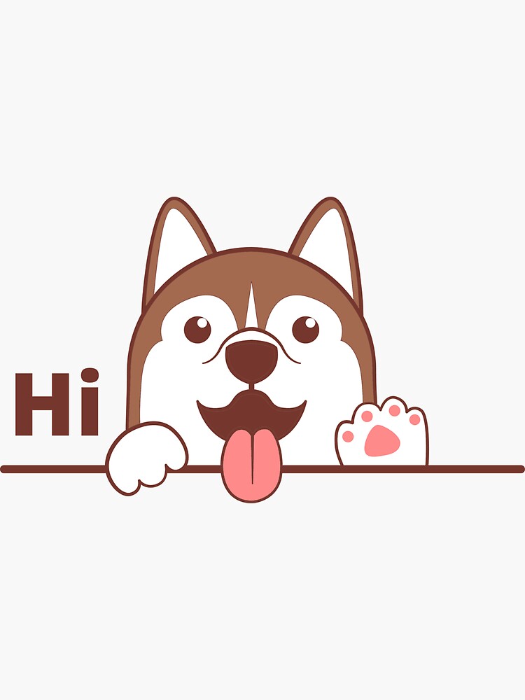 "Hi Dog Puppy " Sticker for Sale by kailashrawal | Redbubble
