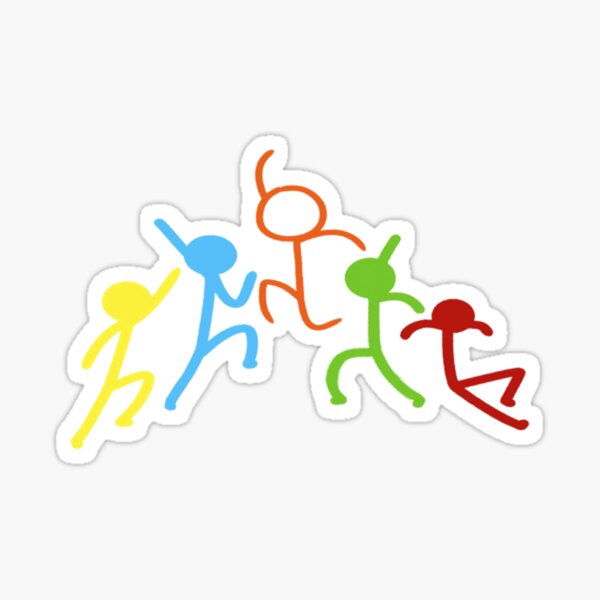 "Alan Becker Five Stick Figures Premium " Sticker for Sale by ...