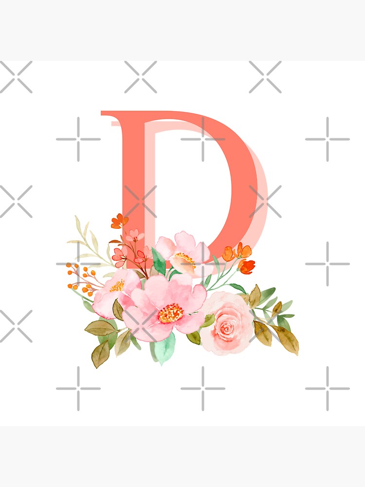 " Letter D and Flowers" Sticker for Sale by stylishthings | Redbubble
