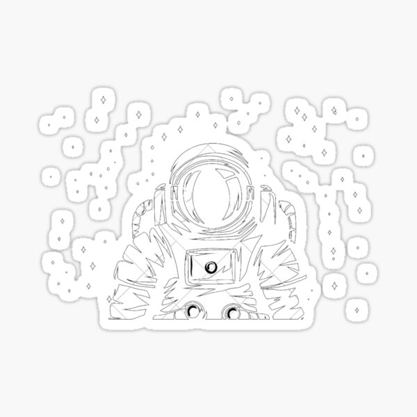 "Spaceman" Sticker for Sale by Hallo1world | Redbubble