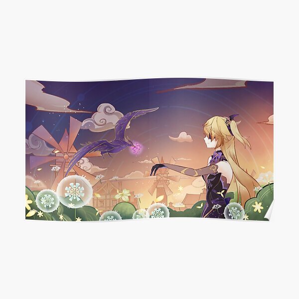 " Fischl World Genshin Impact Banner" Poster for Sale by ChibiAnime1 ...