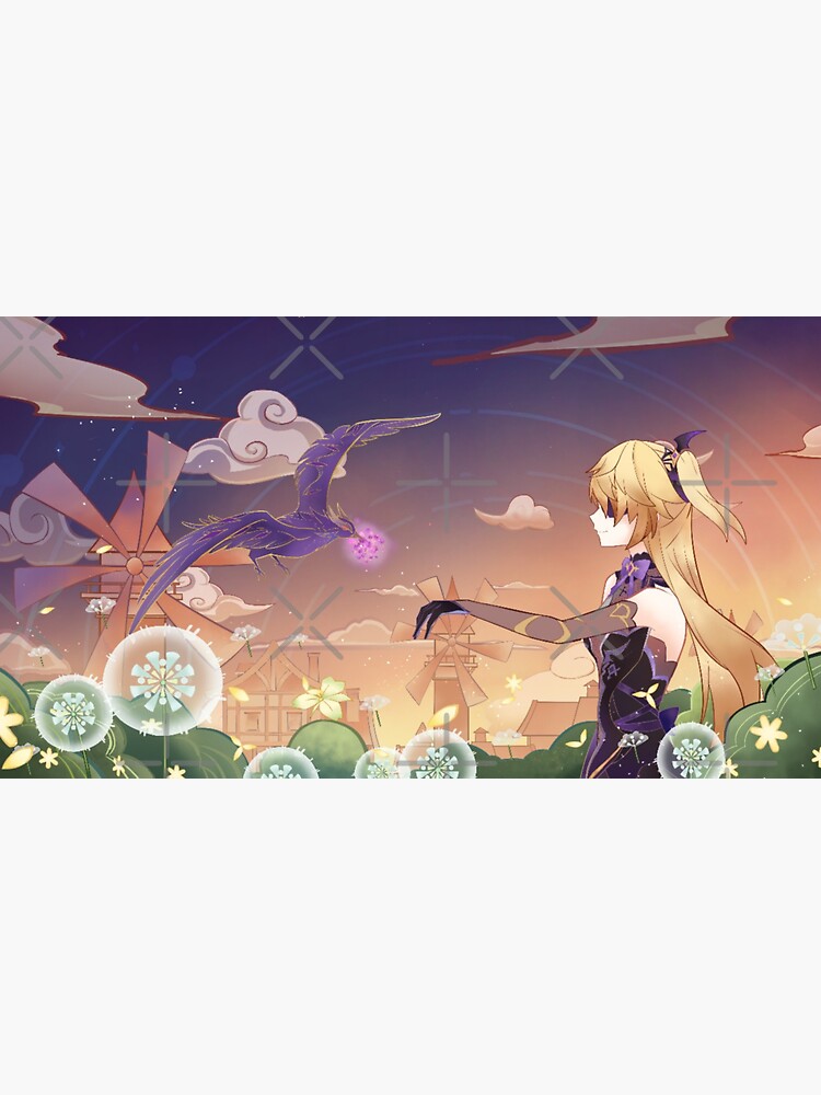 " Fischl World Genshin Impact Banner" Sticker for Sale by ChibiAnime1 ...