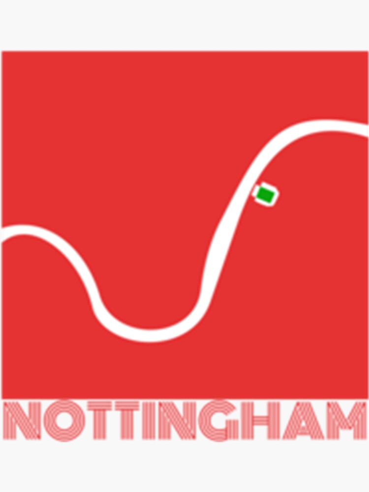 "Nottingham Forest River Map " Sticker for Sale by TeeRexPrint | Redbubble