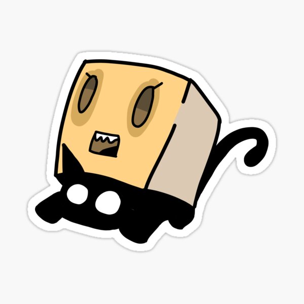"Cat box hiding" Sticker for Sale by Underscore303 | Redbubble