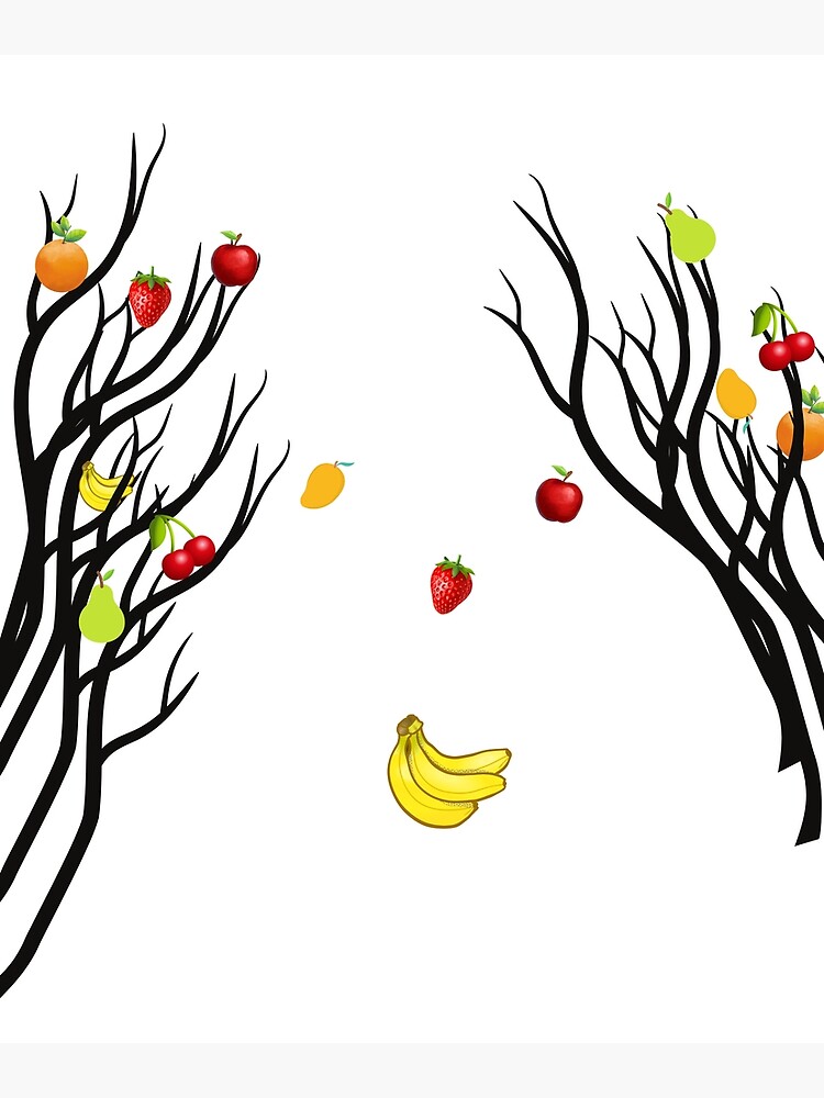 "Colorful Fruit tree with falling fruits" Poster for Sale by BeJove ...