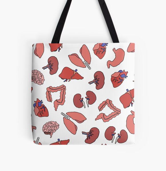 "human organs doodle pattern" Tote Bag for Sale by zizimentos | Redbubble