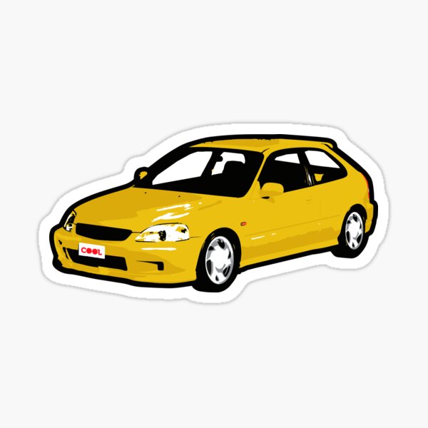 "Yellow 90s HC" Sticker for Sale by CoolRide | Redbubble