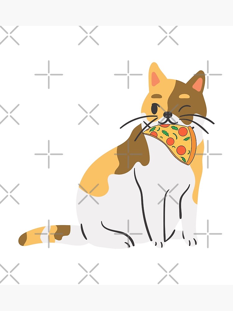 Póster «Gato comiendo pizza Gato comiendo pizza Lindo gato comiendo ...