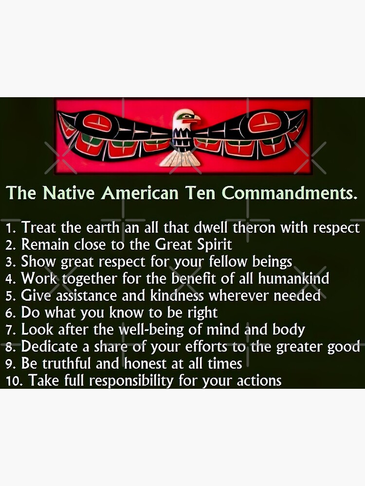 "American Indian ten Commandments " Poster for Sale by treddintodd ...