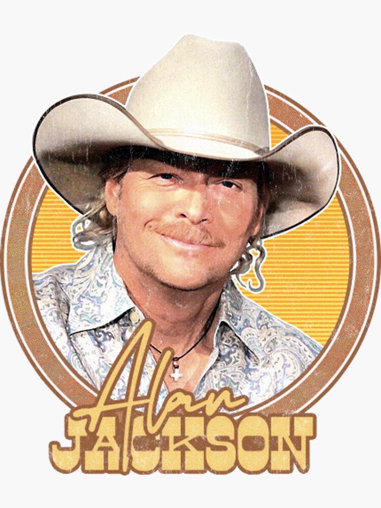 "Alan Jackson Retro Country FanArt" Sticker for Sale by junezb11miriam ...