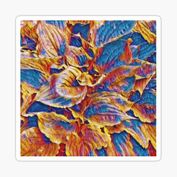 "Hosta Amber Flow" Sticker for Sale by SunshineWalker | Redbubble