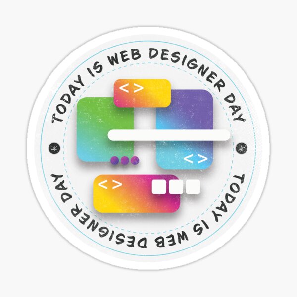 "Today is Web Designer Day Badge" Sticker for Sale by lvrdesign | Redbubble