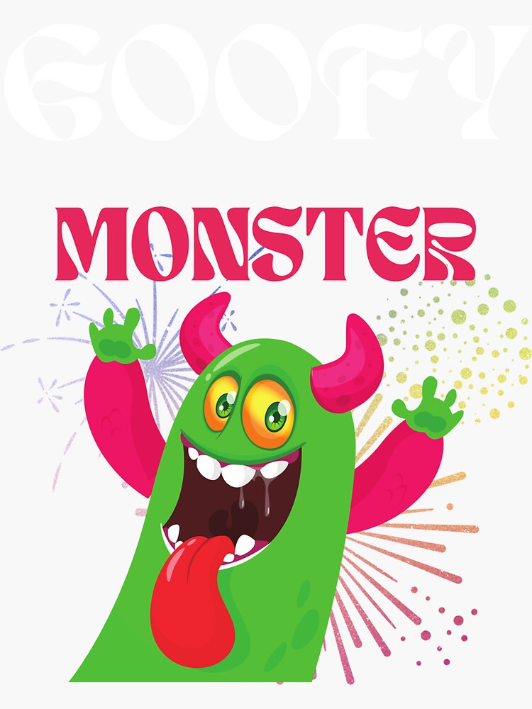 "Goofy Monster" Sticker for Sale by Solomonsel | Redbubble